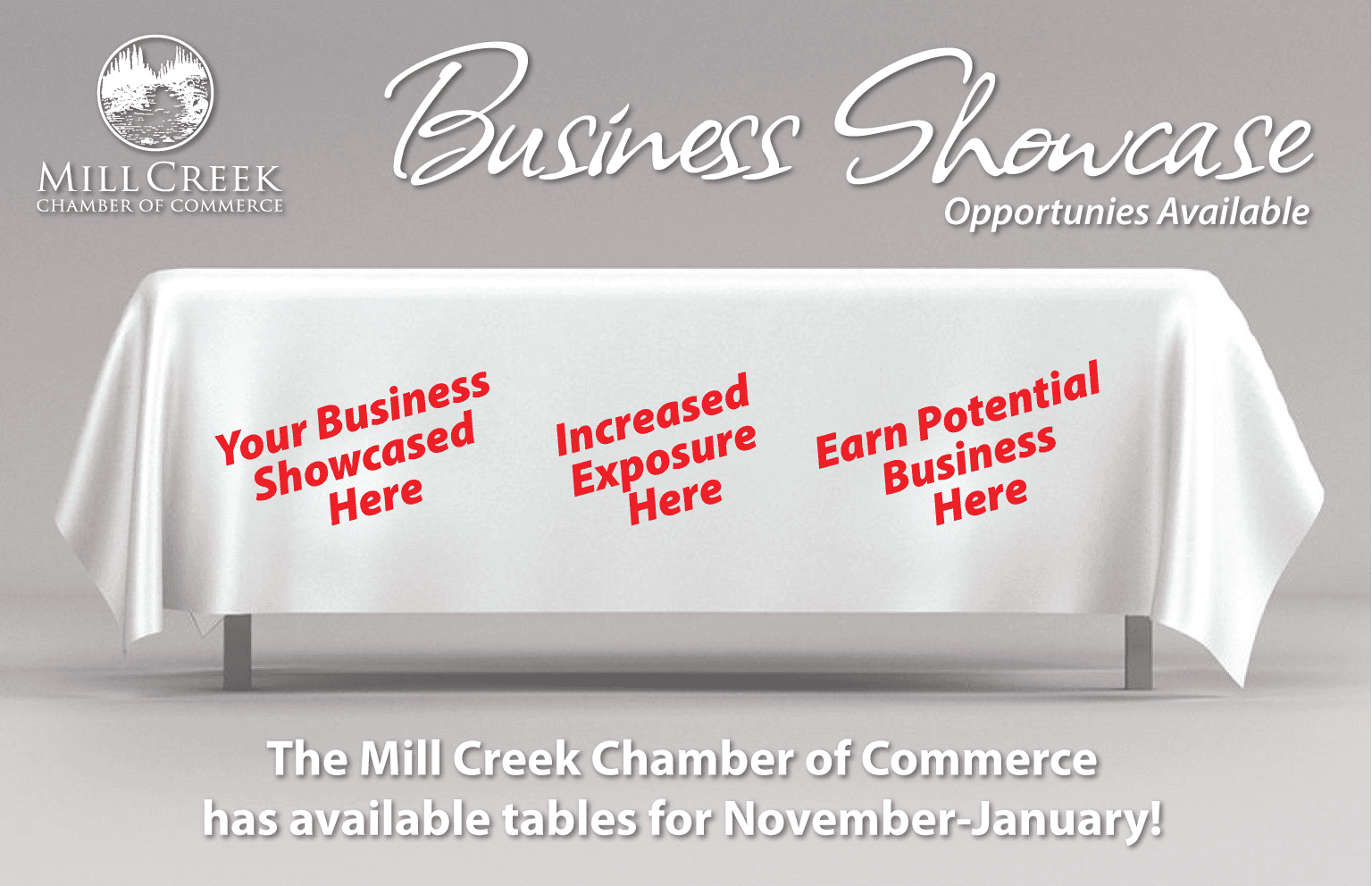 Business Showcase Table – Mill Creek Chamber of Commerce